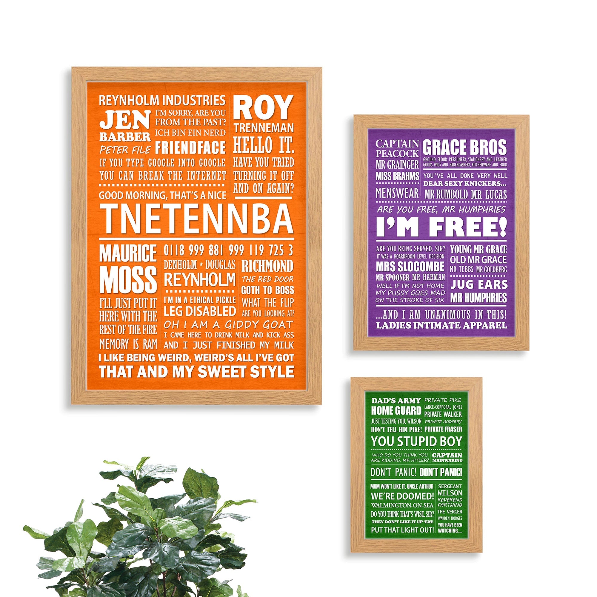 TV Comedy Typography Prints – Laughing Box Designs